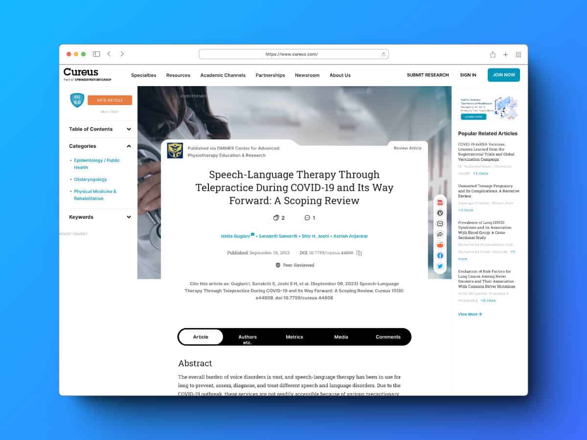 New Study Finds Online Speech Therapy Effective